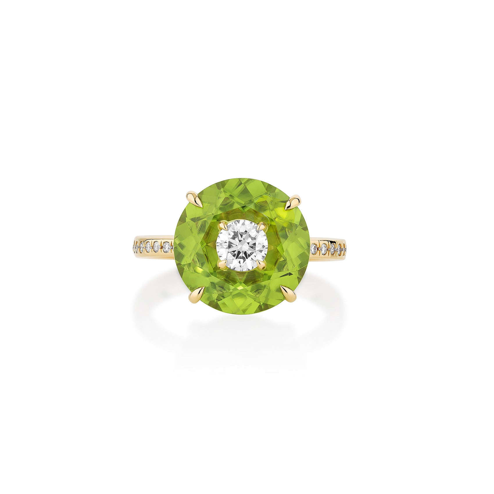Boghossian - Inlay Crush - Diamond and Peridot Ring