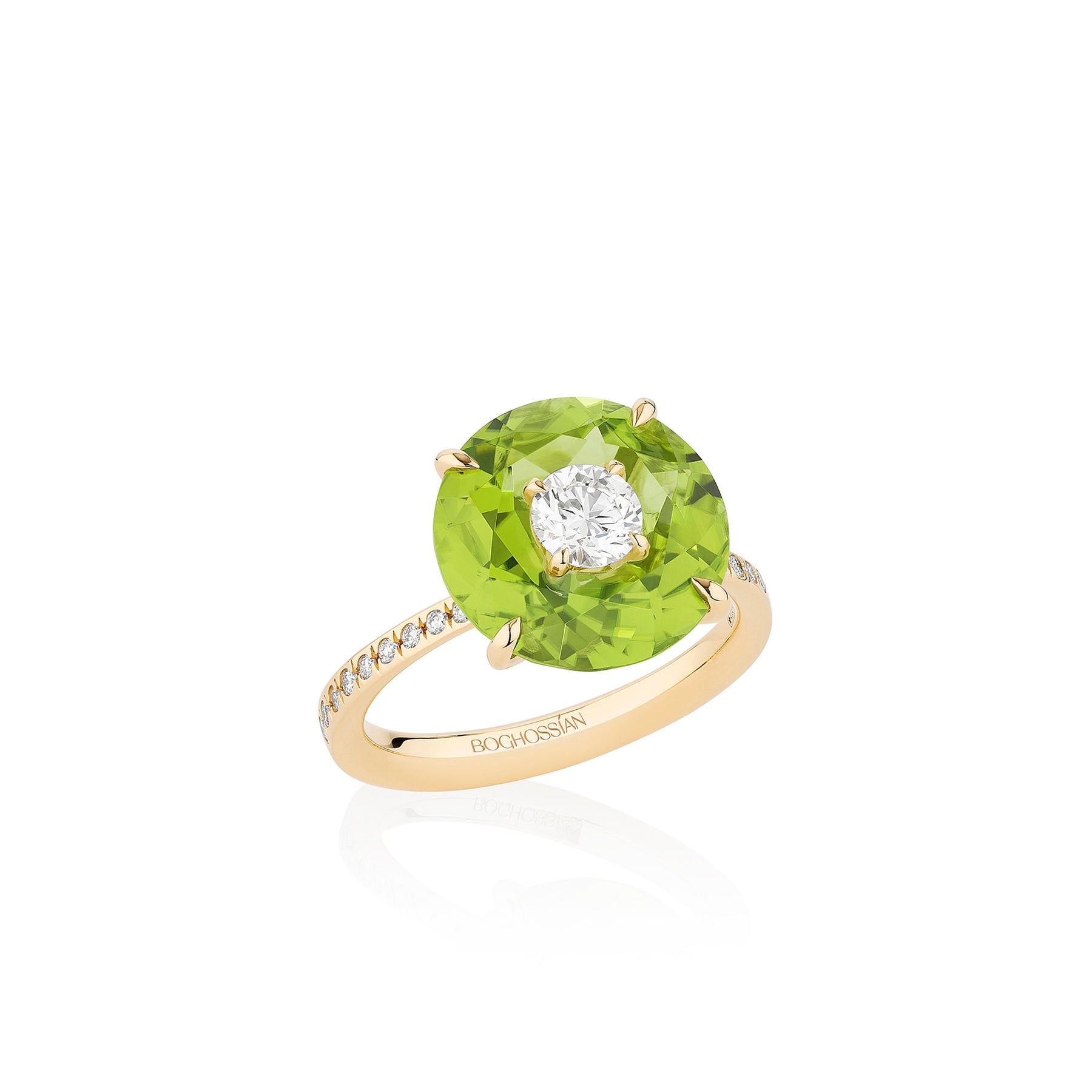 Boghossian - Inlay Crush - Diamond and Peridot Ring