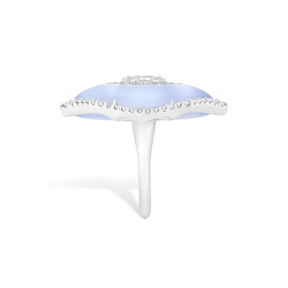 Boghossian - Inlay Arches - Diamond and Chalcedony Ring