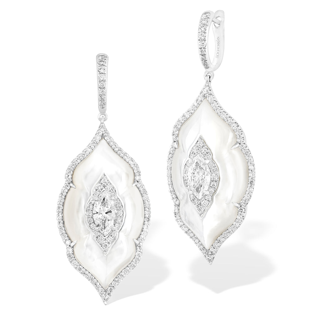 Boghossian - Inlay Arches - Diamond and Mother-of-Pearl Earrings