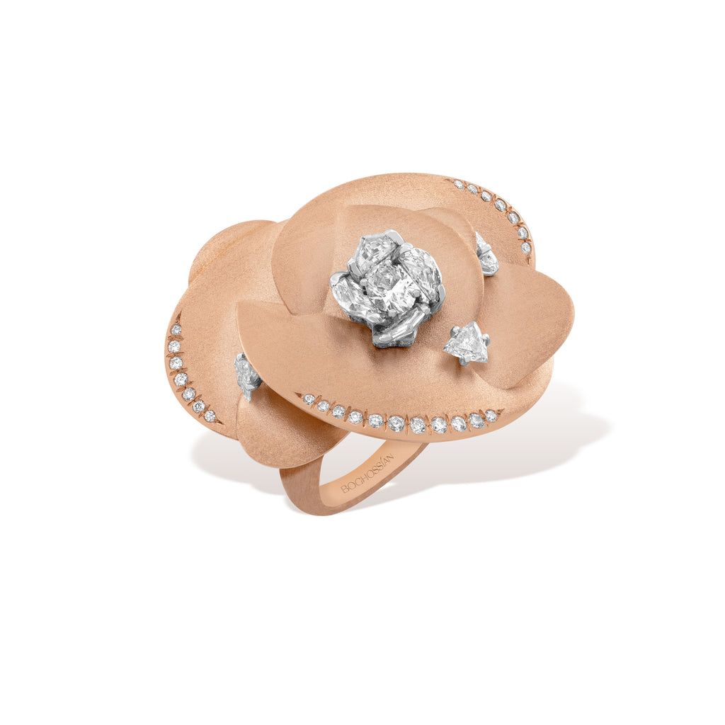 Boghossian - Desert Rose - Rose Gold Diamond Medium Ring